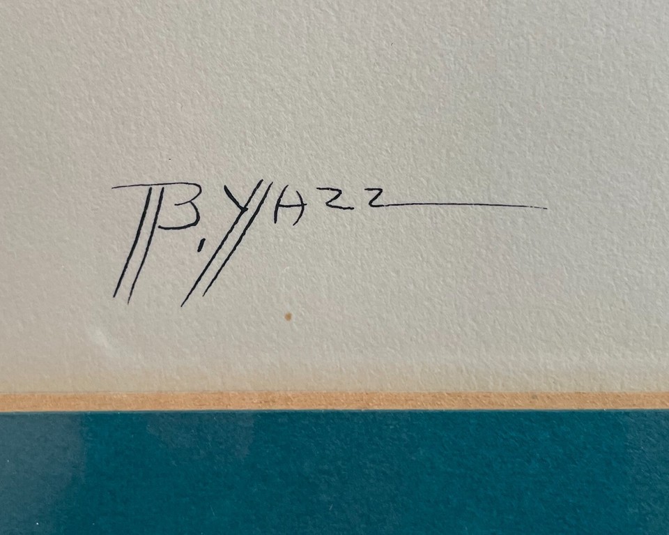 original signed Beatien Yazz (Jimmy Toddy) 14" x 14" -- blue deer | eBay