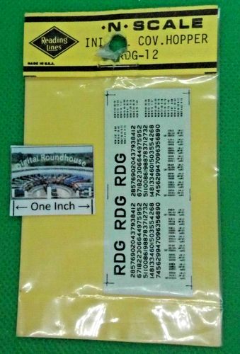 Northeast N Scale Decals #RDG-12 Reading Lines, Init. Covered Hopper ...