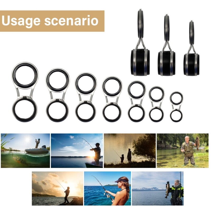 10Pcs Fishing Rod Tip Eye Repair Kits 10 Size Fishing Rod Tip ...