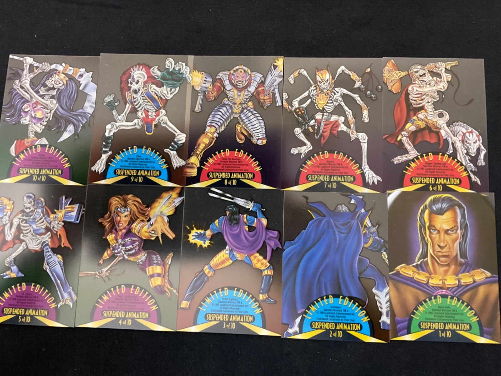 1995 FLEER ULTRA SKELETON WARRIORS SUSPENDED ANIMATION CARDS 1-10 | eBay