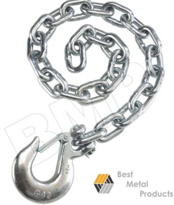 (4) 35" Gooseneck Trailer Safety Chain 3/8" Slip Hook Clip 0900145-4 | eBay
