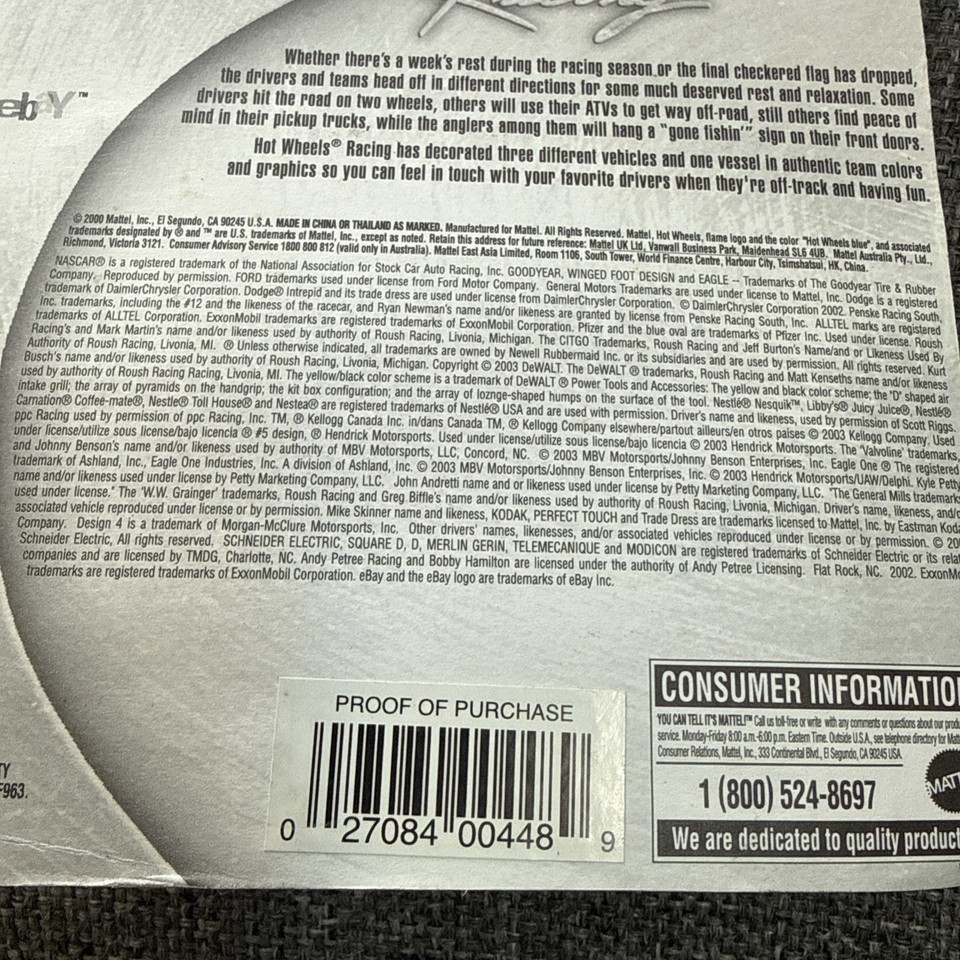 Vtg Hot Wheels Racing Recreational Series Terry Labonte #5 Pick Up ...