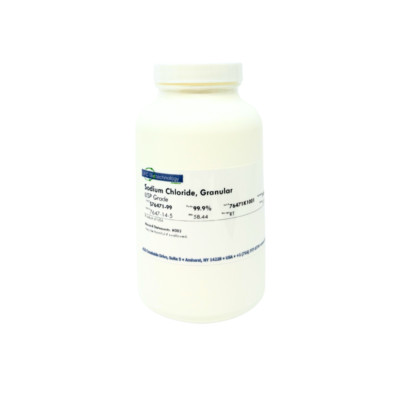 Sodium Chloride, Granular - USP Grade - Meets BP/EP/FCC/JP Specs - 500G ...
