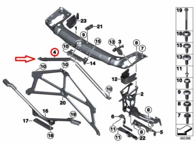 BMW 1' 2' 3' 4' Series V-Brace For Front Panel (JS) | eBay