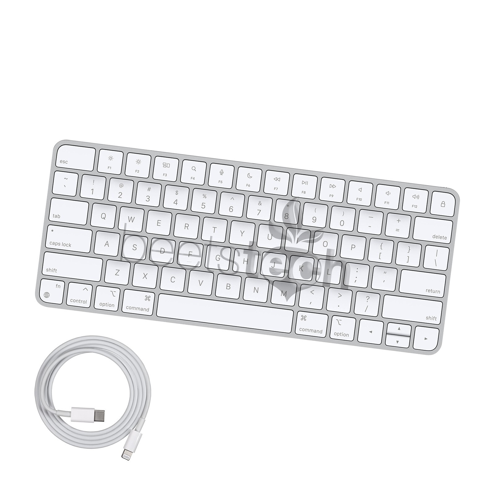 APPLE MAGIC KEYBOARD (SILVER/WHITE) + LIGHTNING CABLE | eBay