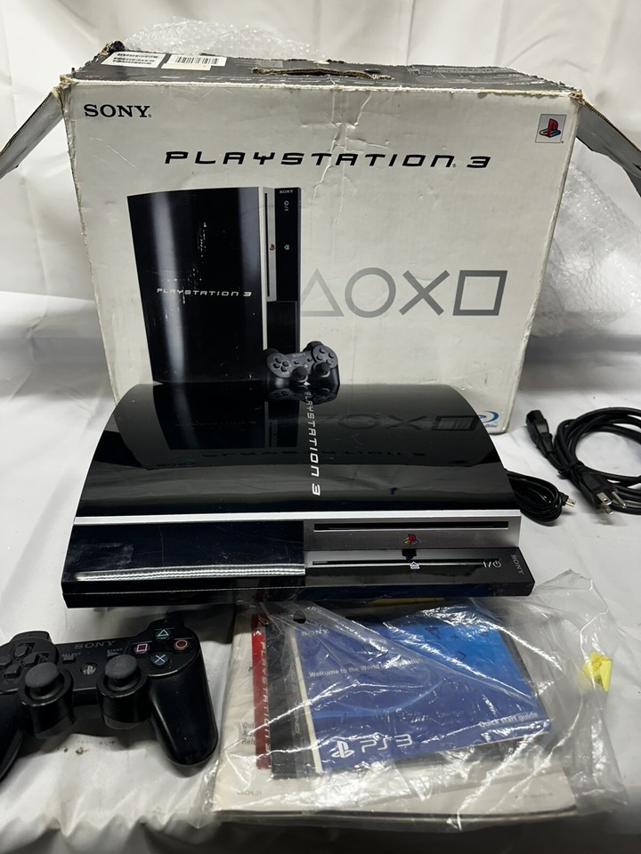 Playstation 3 PS3 Console Complete Inbox W/ Cords & Controller CECHL01 ...