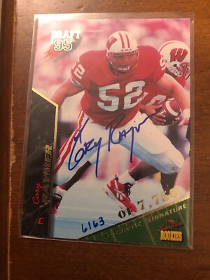 1995 Signature Rookies Cory Raymer autograph RC Wisconsin Badgers 6163/ ...