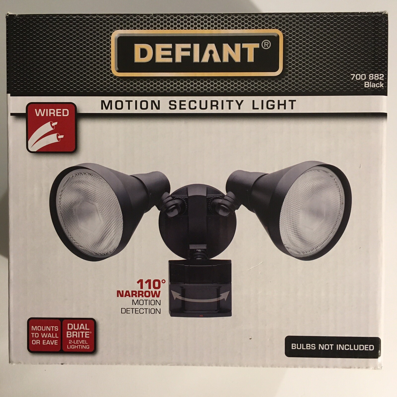 Defiant 110 Degree Motion Activated Light - Black for sale online | eBay