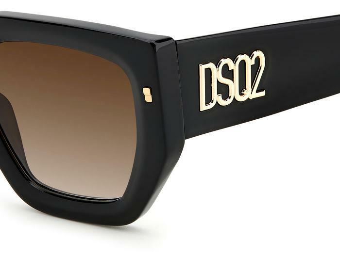 Dsquared D2 0031/S 2M2 Black Sunglasses Unisex Logo DSQ2 BAR Lenses ...