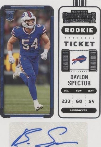 2022 Panini Contenders - Rookie Ticket #301 Baylon Spector (AU, RC) for ...