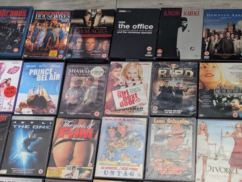 Abandoned Storage Room Contents. Job Lot Of DVDS including Boxsets ...