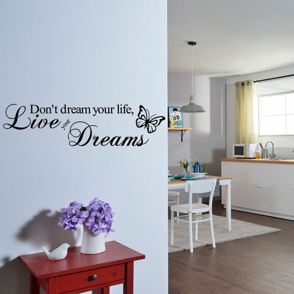 Removable Wall Decal PVC Removable Wall Sticker 57 x 15 cm for Bedroom ...