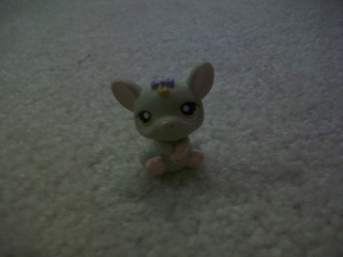 Littlest Pet Shop #116 Grey Gray Mouse Purple Bow LPS | eBay