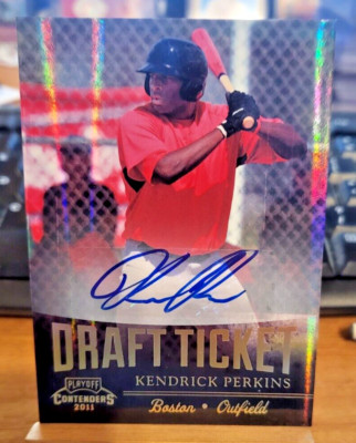 2011 Playoff Draft Ticket Autographs Kendrick Perkins DT59 Autographed ...