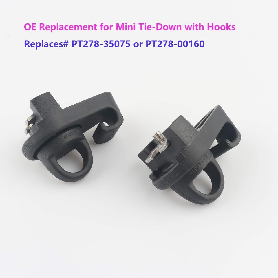4PCS Truck Bed Tie Down Hooks Deck Rail For 2005-2024 Toyota Tacoma ...