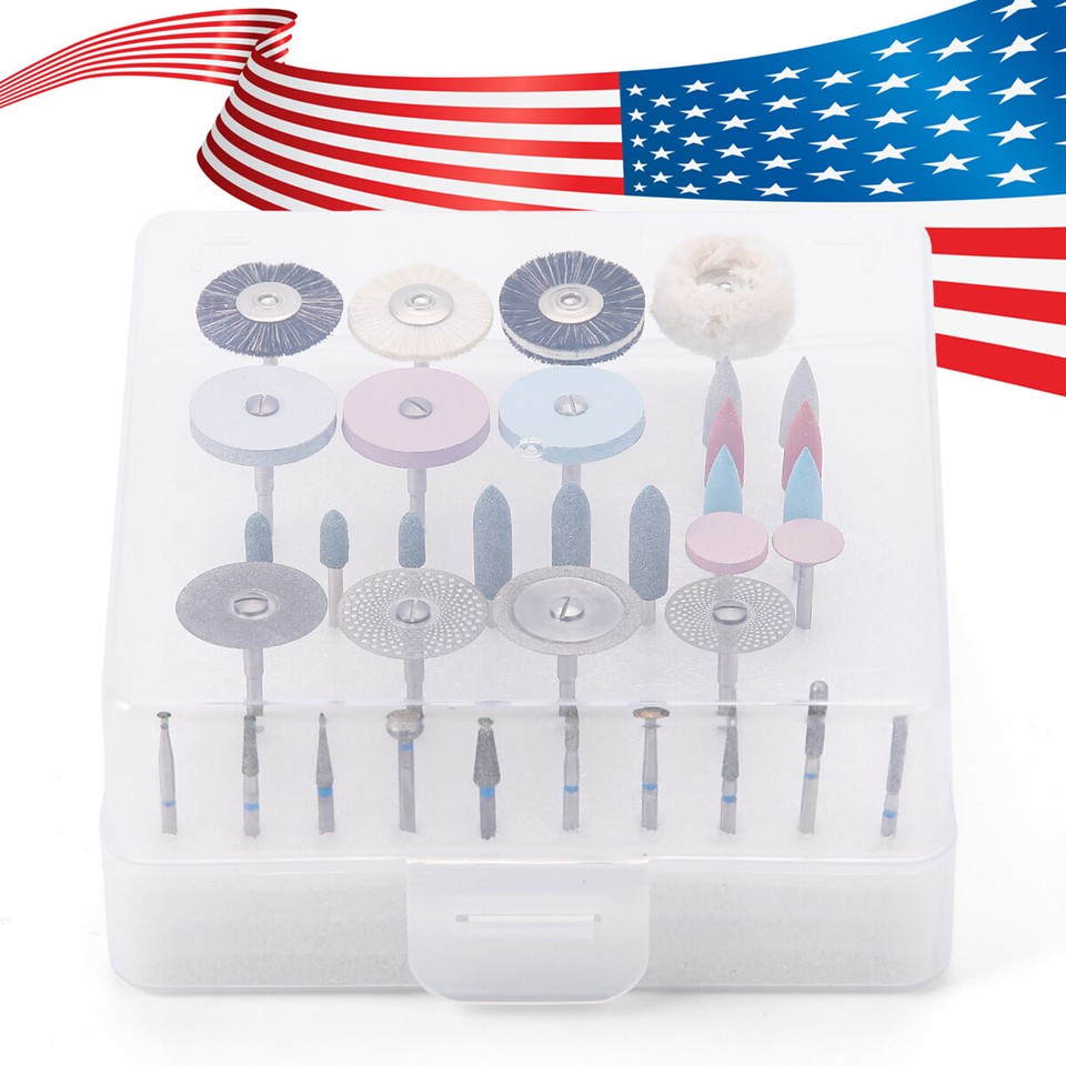 35PCS AZDENT Dental Lab Polishing Kit Ceramic Porcelain Grinding ...