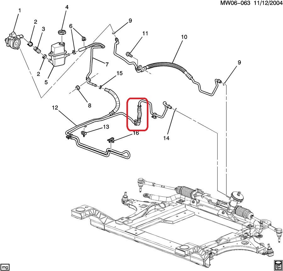 Gm Power Steering Diagram XW4Z 3A674 GBRM Power Steering Pump