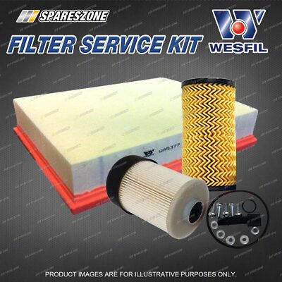 Oil Air Fuel Filter Service Kit for Renault Alaskan D23 2.3L 05/2015-On ...
