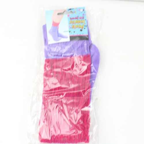 Slouch Socks Totally 80's Girl Adult Novelty Pink Purple 809801719940| eBay