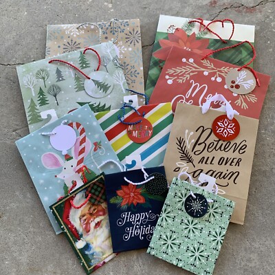 New Hallmark Inspiration Assorted Holiday Christmas Gift Bags, 10 PC ...