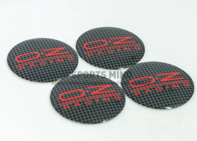 4pcs Oz Racing Gray Red Rim Stickers Wheel Center Stickers Hub Stickers ...