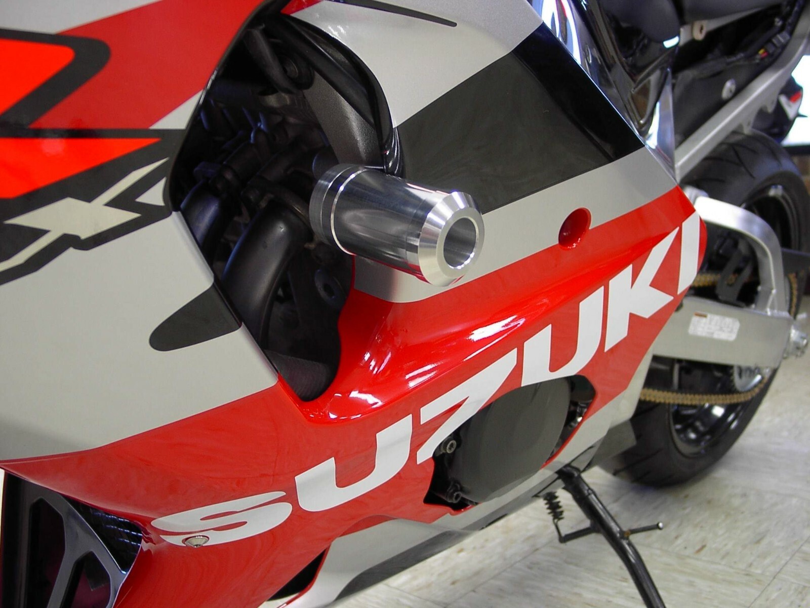 2001- 2002 GSXR 1000 Polished Frame Sliders Savers NO CUT * Billet ...