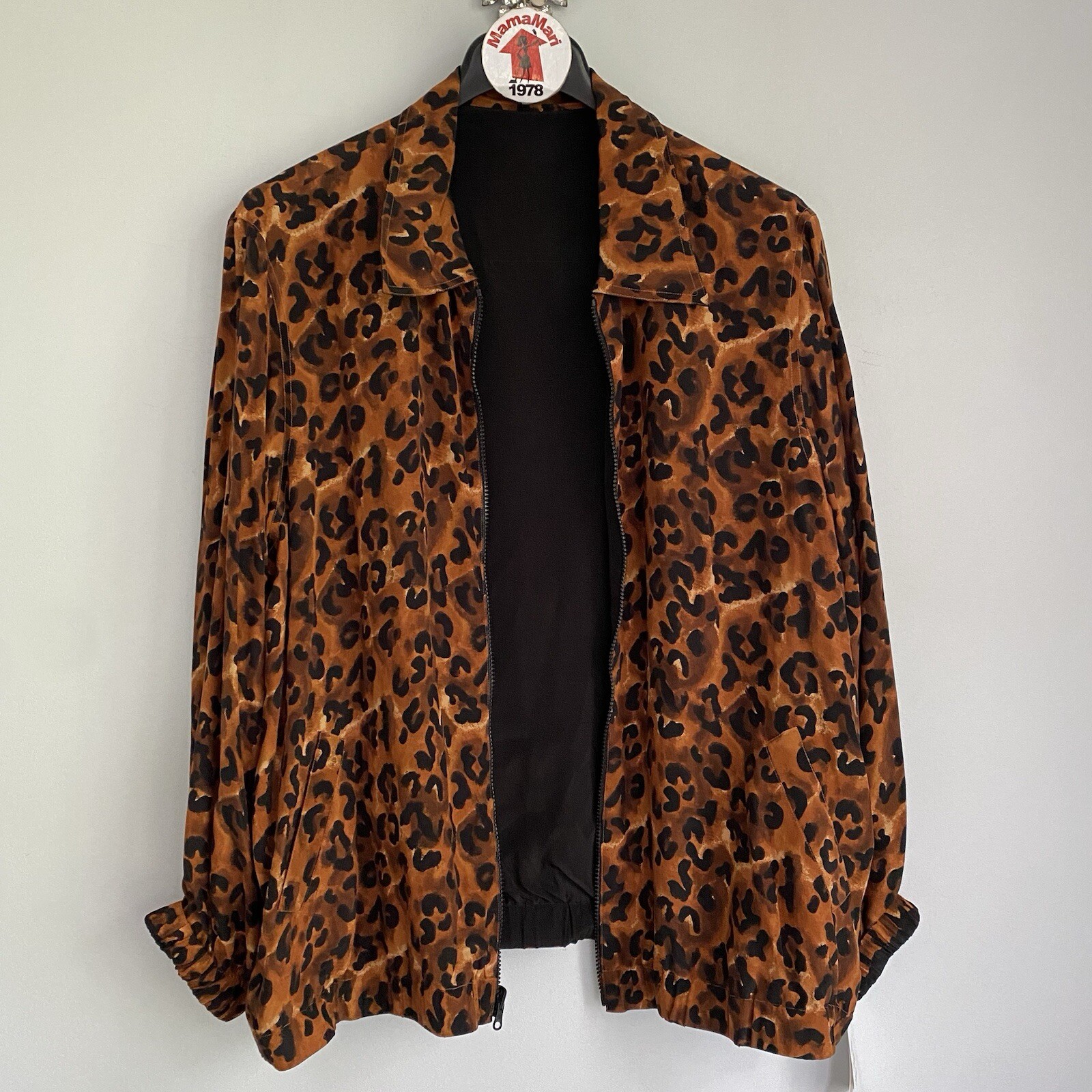 NEW Style Exchange 100% Silk Animal Print Zip Up Jacket Plus Size 2X ...