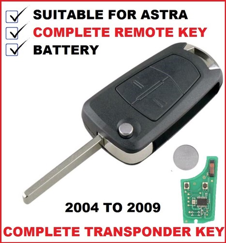 FITS HOLDEN ASTRA H 2005 2006 2007 2008 2009 COMPLETE REMOTE CAR KEY ...