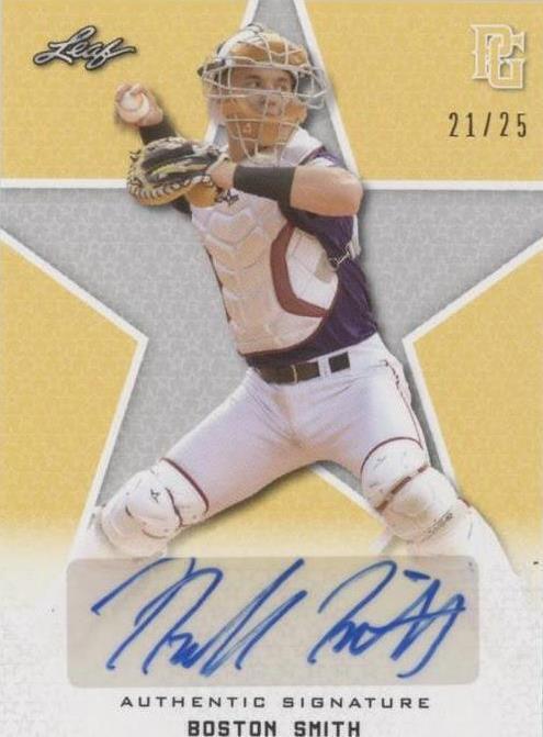 2020 Leaf Perfect Game National Showcase - Boston Smith #BA-BS3 Yellow ...