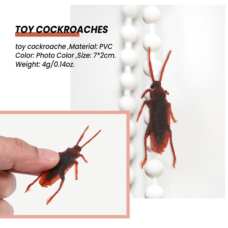 3X(12 Pcs Halloween Simulated Plastic Cockroaches Deceptive Props Toy ...