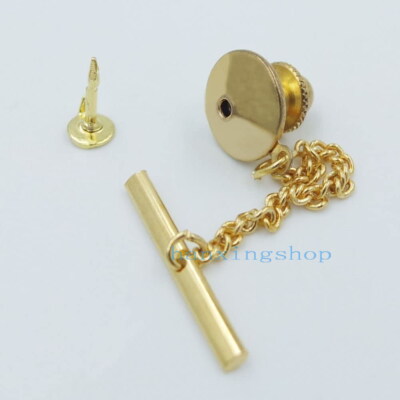 Vintage Locking Tie Tac Tack Pin Guard Clutch Backs Chain Card Holder ...