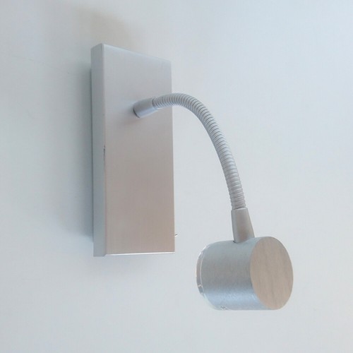 Litecraft Flexi Neck LED Wall Light With On/ Off Flick Switch - Silver ...