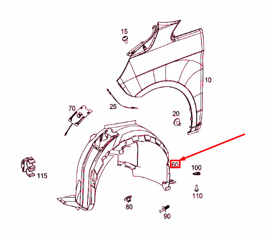 Mercedes-Benz VITO Radlaufabdeckung vorne links A4476840177 online ...