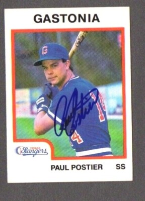Paul Postier 1987 ProCards authentic autographed card Gastonia Rangers ...