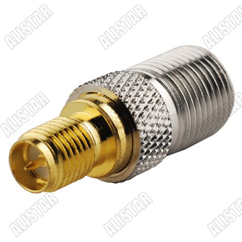 RP SMA Female(male pin) to F-Type Female Jack Straight Coax RF Adapter ...