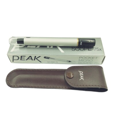 12.4x123mm Original PEAK / Pocket Pen Microscope 75X / 2001-75 / MADE ...