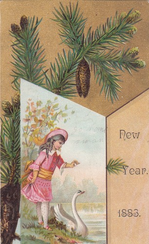 St Paul Harvester Works Farm Equipment New Year 1883 Vict Card c1880s ...