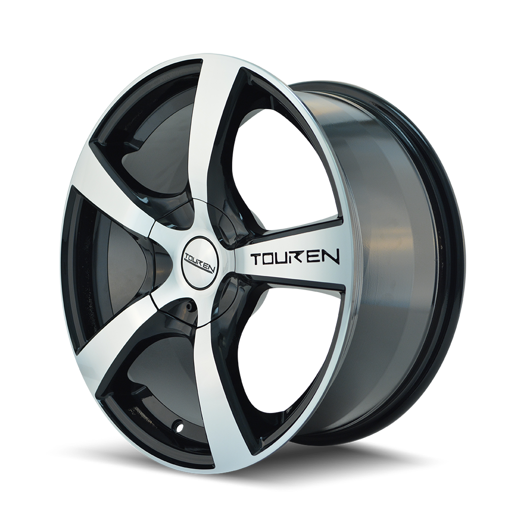 (Set-4) Touren TR9 17x7 5x100/5x114.3 42mm Black Machined Wheels Rims ...