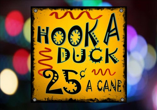 Vintage Fairground Sign Reproduction Metal Vintage Style Hook A Duck ...