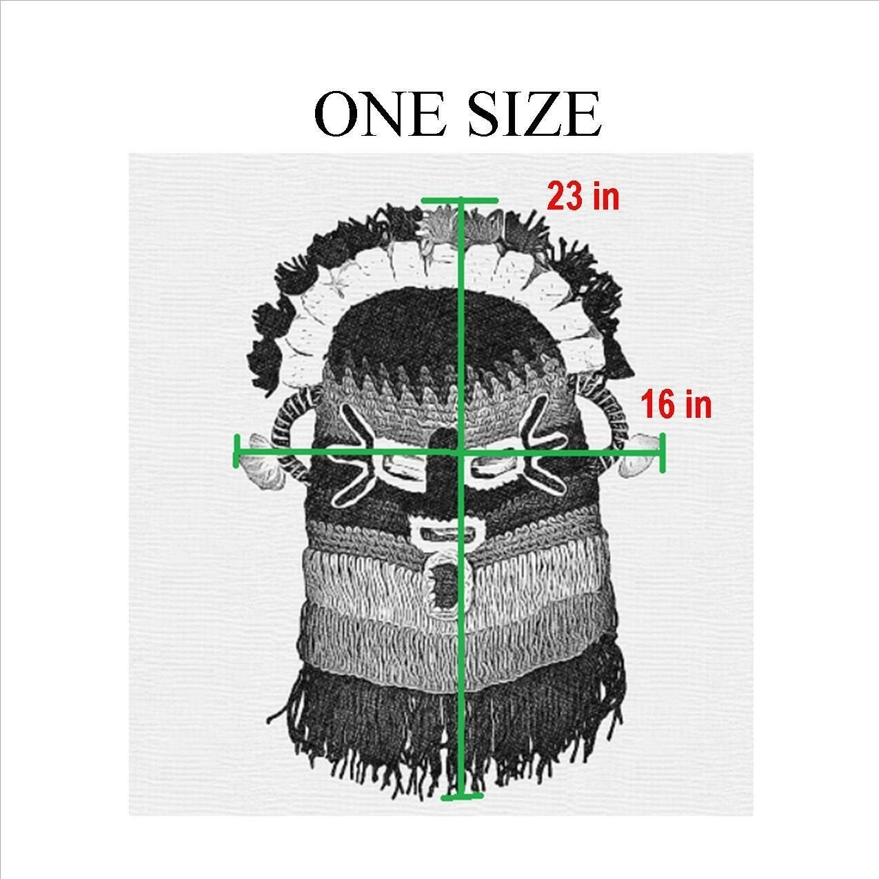 NEW Handmade Aya Huma Diablo Umo Inca's Adult Mask Ecuador Black Inti ...