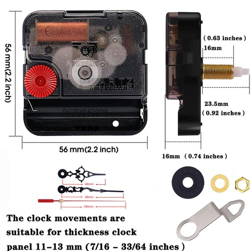 Sweep Type Wall Clock Movement Mechanism 12888 Replacement Quartz Clock ...