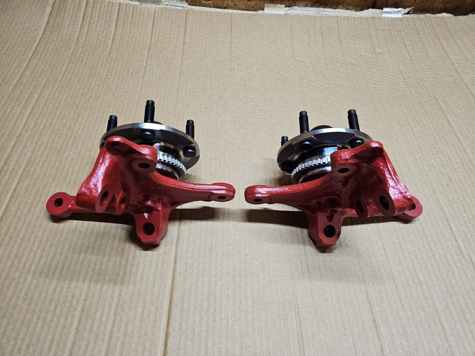 96-04 FORD MUSTANG SN95 FRONT SPINDLE FOXBODY SWAP 5X4.5 PAIR NEW WHEEL ...
