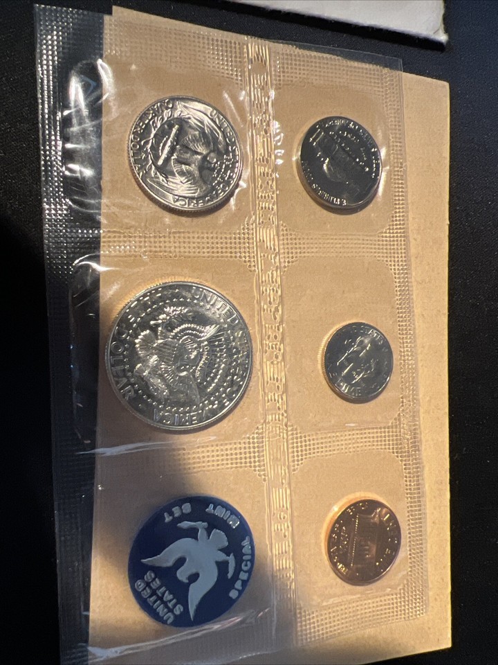 1965 SMS Special Mint Set 40% Silver Kennedy US Mint 5 Coins Cello Only ...