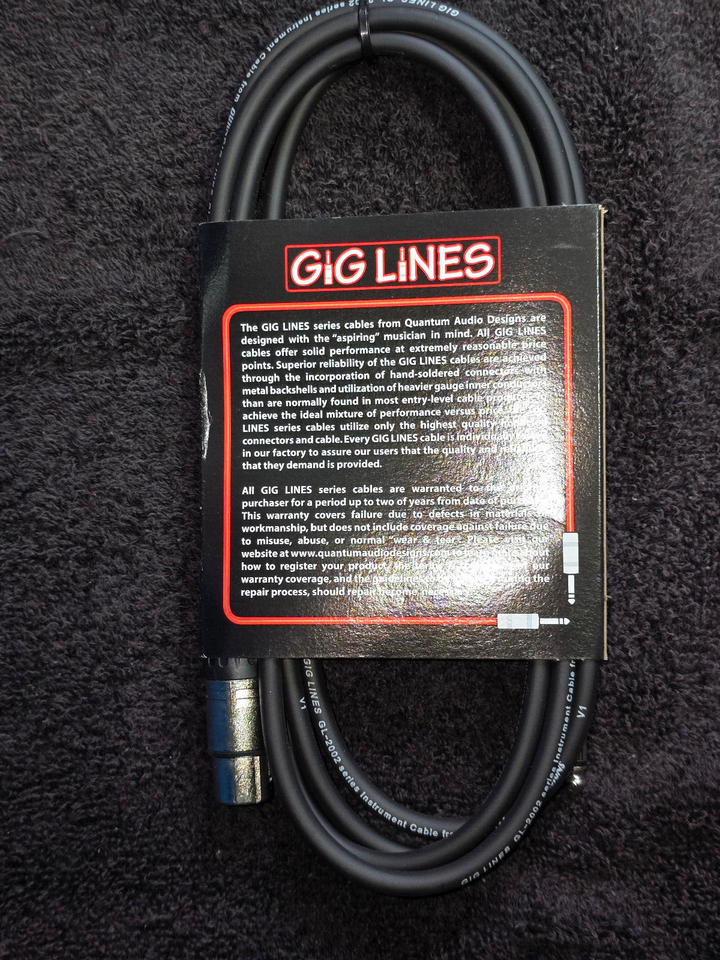 Quantum Audio Designs 10' high impedance mic cable pin 3 hot 1/4" to ...