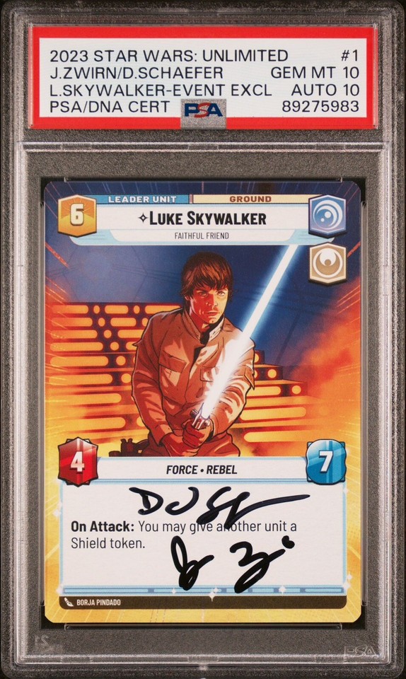 Signed Star Wars Unlimited Luke Skywalker - Event Exclusive Promo PSA ...