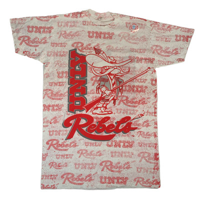 Vintage UNLV “Rebels” All Over Print T-Shirt | eBay