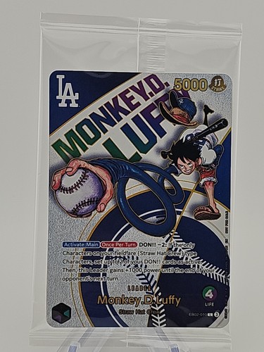 One Piece X Dodgers Callab Monkey D Luffy Promo Card King Pirates OP ...