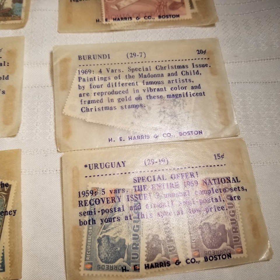 H.E. Harris Stamp Co Worldwide Stamps Lot of 15 Countries | eBay