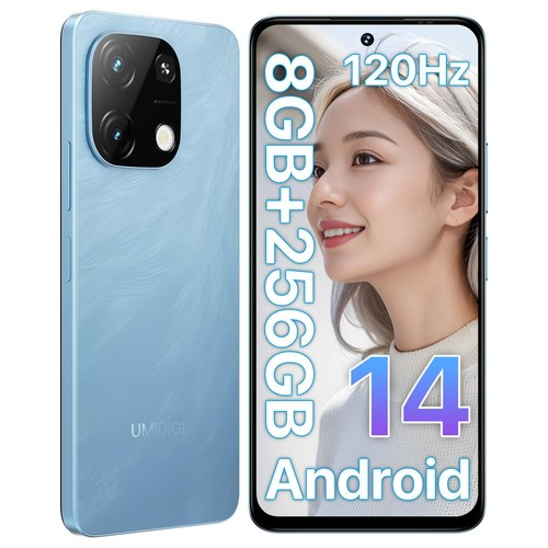 UMIDIGI Note 100A Unlocked Phone（4+256GB 6.8" HD+ 120Hz Display Phones ...