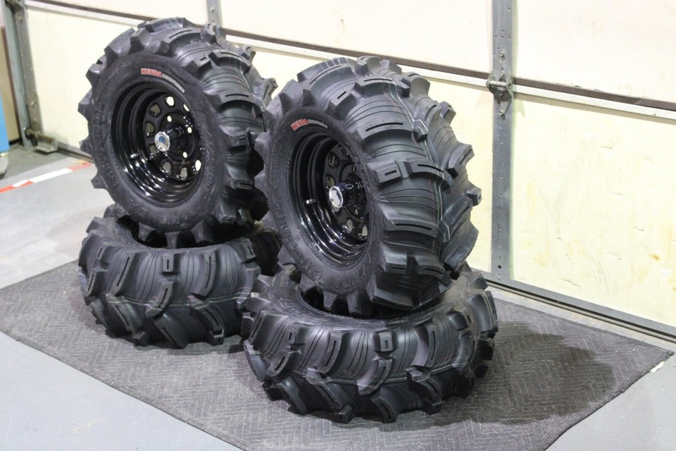 HONDA RUBICON 500 IRS 26" EXECUTIONER ATV TIRE ITP BLACK ATV WHEEL KIT ...